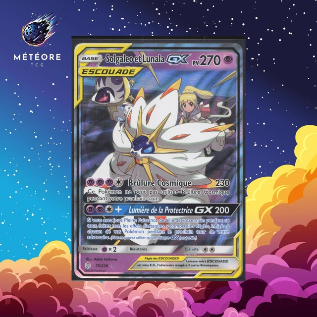 CARTE POKÉMON SOLGALEO et Lunala GX 75/236 Soleil & Lune Éclipse Cosmique Neuf EUR 50,00 ...