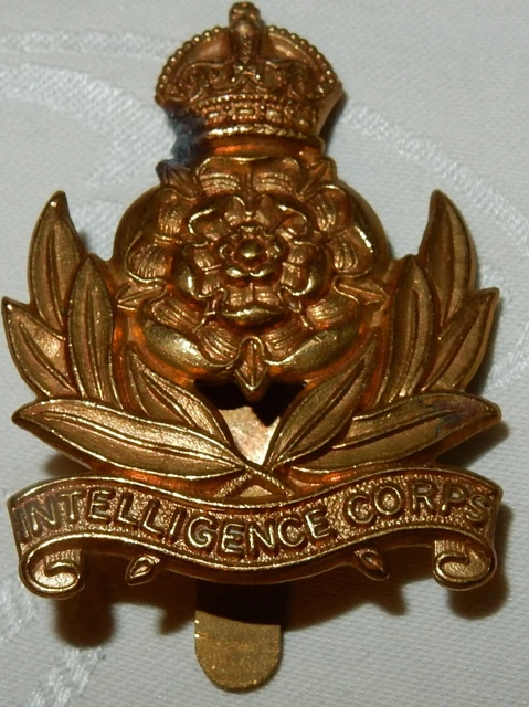 BRITISH INTELLIGENCE CORPS Military Cap Badge Brass Slider K/C £1.20 ...