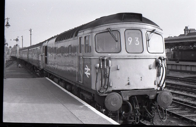 ORIGINAL RAILWAY PHOTOGRAPHIC negative Class 33 33112 at Weymouth £2.50 ...