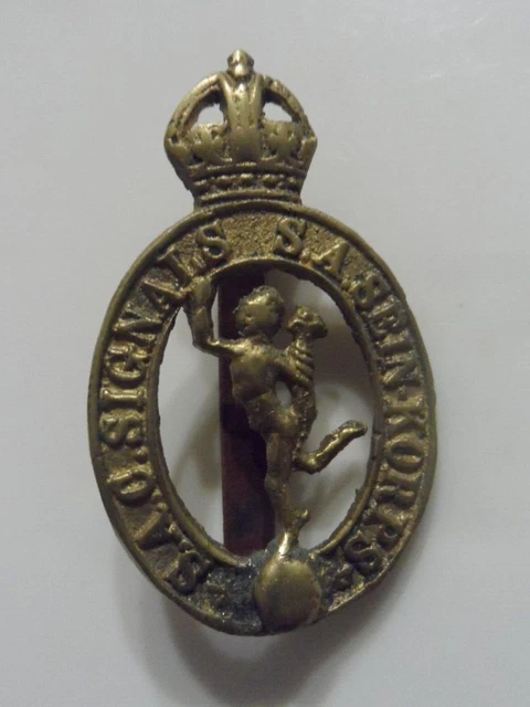 WW1 SAC SIGNAL Corps SA Sein Korps Cap Badge/South African Corps of ...