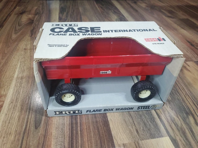 ERTL CASEIH FLARE Box Wagon Diecast Tractor Trailer Steel 1:16 Case 635 ...