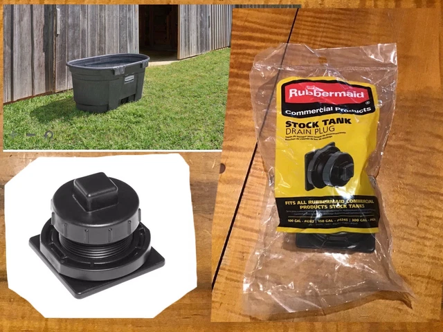 1 NEW RUBBERMAID Stock Tank Drain Plug 5050-12 Cattle Livestock Water ...
