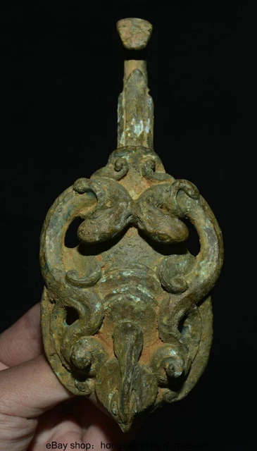 6 & ANCIENT China Bronze Ware Dynasty Palace Animal Dragon Hook Ruyi ...