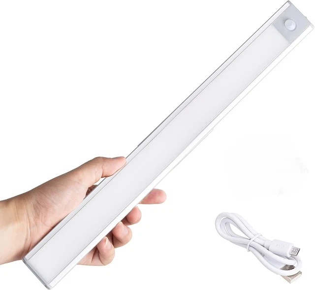 MOTION SENSOR LIGHT 72 LED USB Rechargeable Stick-On Kitchen Wardrobe £ ...