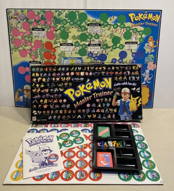 HASBRO POKEMON MASTER Trainer Board Game Unpunched Complete 1999 $299. ...