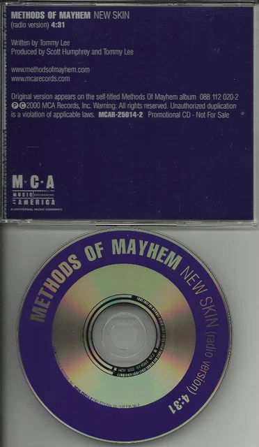 MOTLEY CREW METHODS OF MAYHEM New Skin RARE TRK PROMO DJ CD single ...