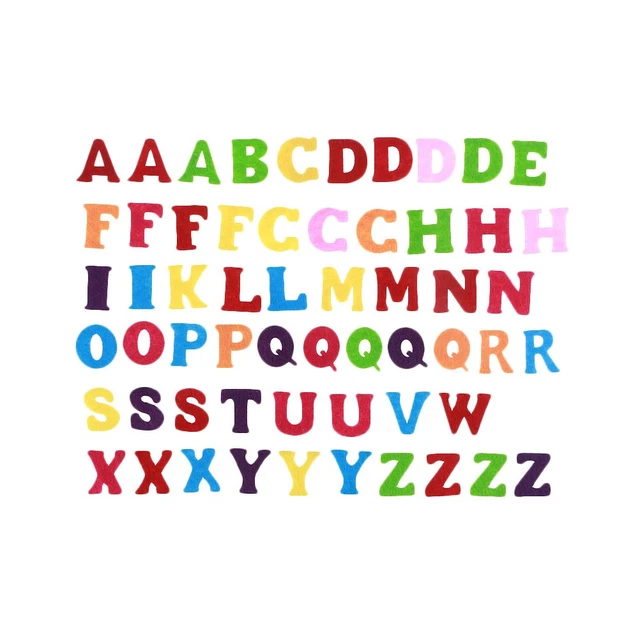 50 PCS FELT ABC Alphabet Letters Nonwoven Fabric for Craft Kids ...