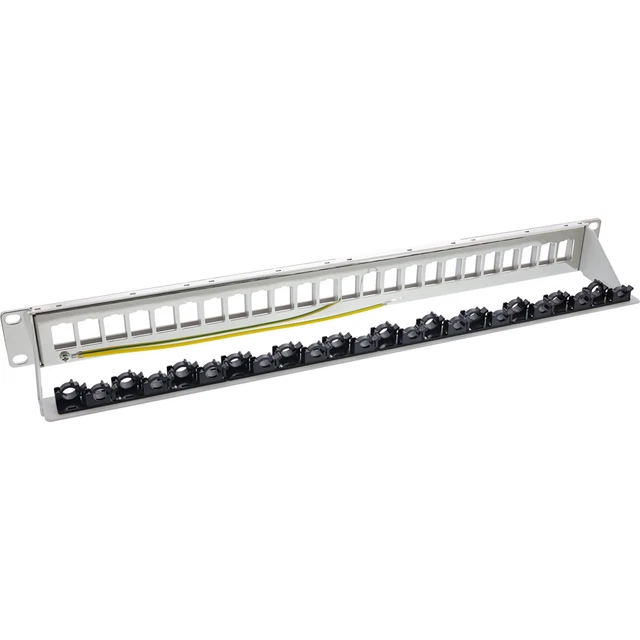 INLINE PATCHFELD 24-FACH, Keystone Leerblech Patchpanel, 19", 1HE ...