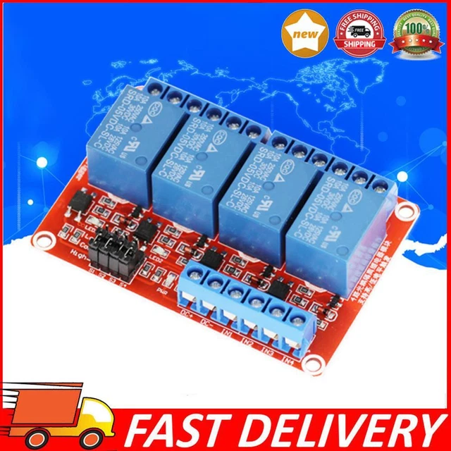 1/2/4/8 CHANNEL DC Relay Module with Optocoupler 5V 12V 24V Indicator ...