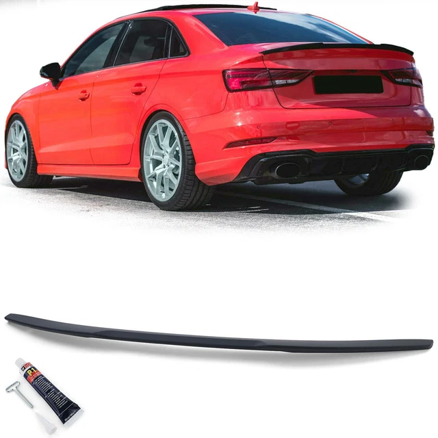SPORT HECKSPOILER LIPPE Schwarz Matt passend für Audi A3 S3 RS 8V Limo ...