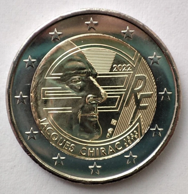 FRANCE 2 EURO coin 2022 "Jacques Chirac" UNC £3.68 - PicClick UK