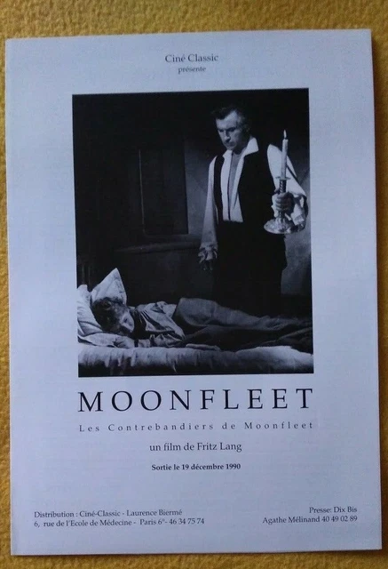 LES CONTREBANDIERS DE MOONFLEET .. affichette synopsis, dossier presse ...