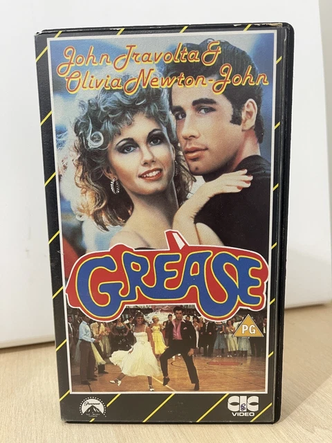GREASE ON VHS Tape John Travolta and Olivia Newton-John £9.43 - PicClick UK
