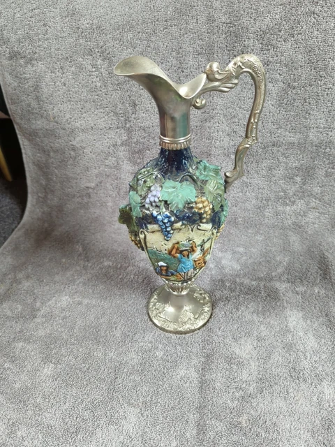 VINTAGE HAND PAINTED RIPROD VIETATA CC Art 2598 Cherub Wine Decanter £ ...