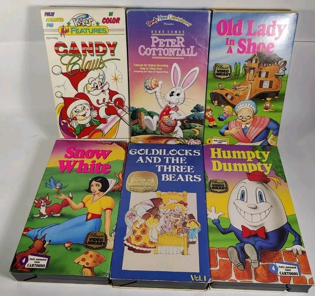CHILDREN'S CARTOONS VHS Lot Of 6 Video Tapes Holidays And Fairy Tales ...