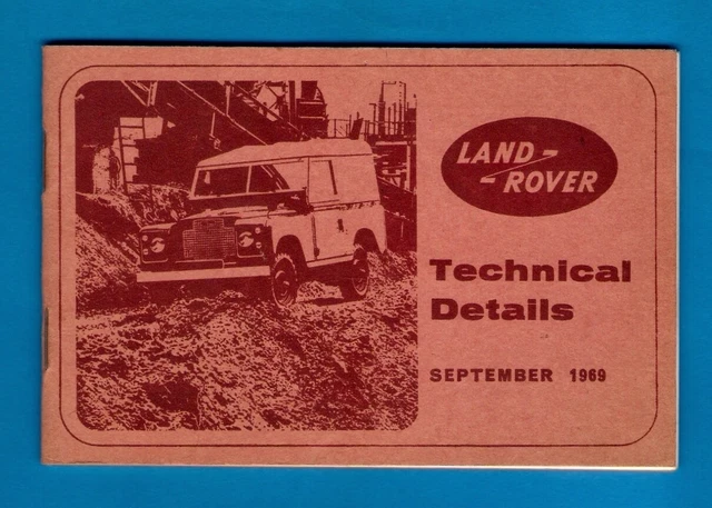 LAND ROVER TECHNICAL Details Booklet - Regular Long & Forward Control ...