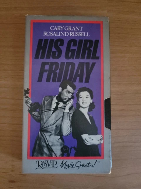 His Girl Friday Vhs Cary Grant Rosalind Russell 1940 Film 1994