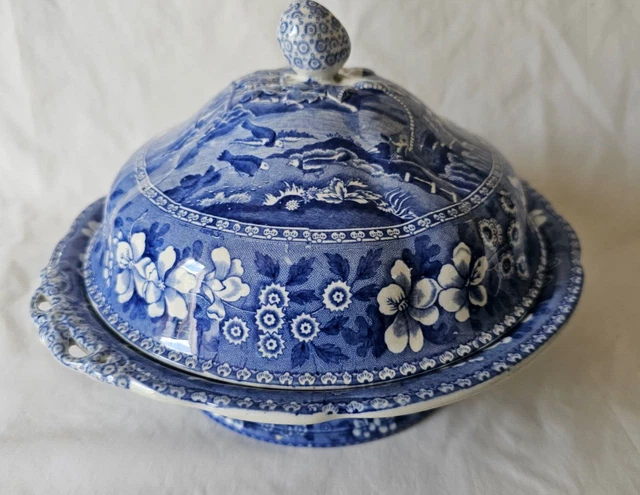 COPELAND SPODE TOWER Pattern Blue And White English Dish And Cover £60. ...