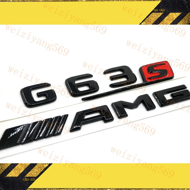 G-CLASS GLOSS BLACK Set Amg G63 S Rear Trunk Badges Emblems Sticker EUR ...