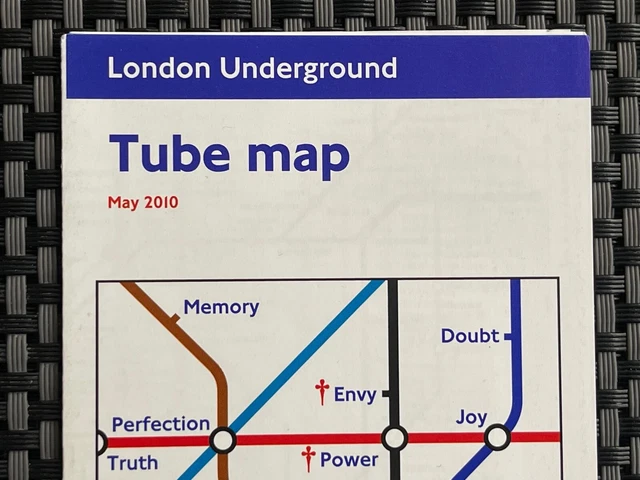 LONDON UNDERGROUND TUBE Map May 2010 Artwork Barbara Kruger £5.00 ...