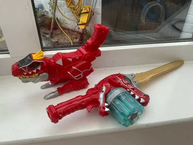 POWER RANGERS DINO Charge T-Rex Morpher Blaster Gun & Sabre Sword £20. ...