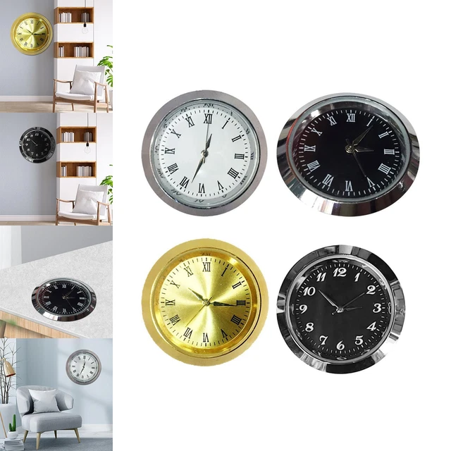MINI CLOCK INSERT Clock Head Silent 35mm Easy to Read Round Clock ...
