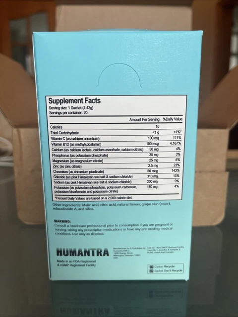 HUMANTRA ELDERBERRY ELECTROLYTE Antioxidant Drink 20 Sachets £23.00 ...