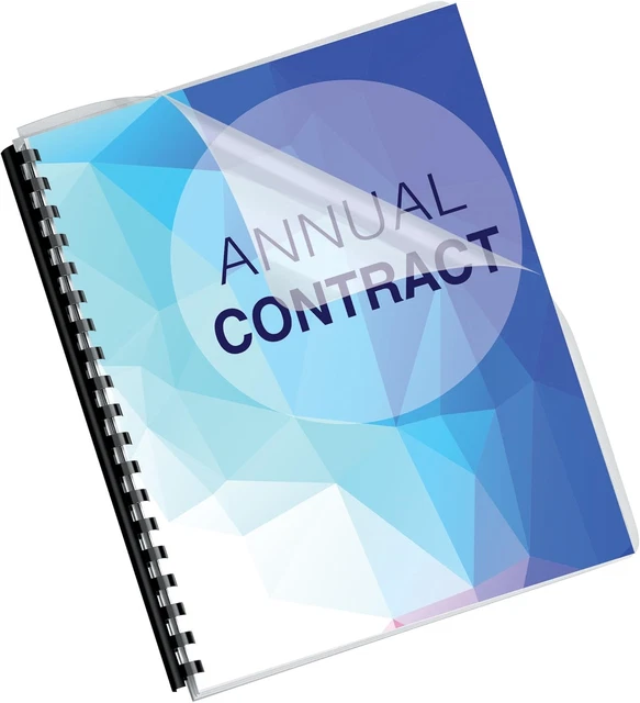 TRANSPARENT PVC BINDING Covers, Oversize, 100 Pack (52311) $82.53 ...