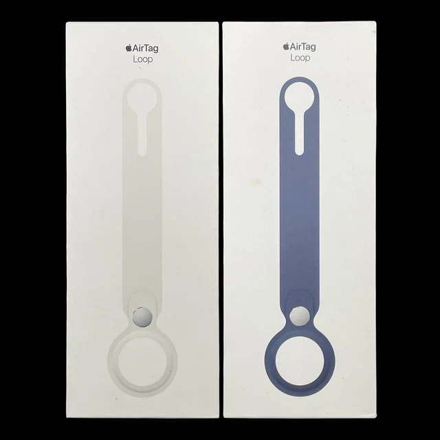 GENUINE APPLE AIRTAG Leather Loop or Polyurethane Loop Case - Open Box ...