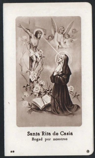 HOLY CARD ANTIQUE de Santa Rita de Casia andachtsbild santino image ...