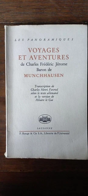 VIAJES ET AVENTURES Charles Federico Jerome Baron Münchhausen/Lausanne ...