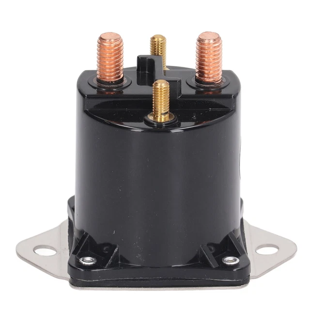 100A 4 TERMINAL Starter Solenoid Valve Relay Brass Coil ABS Housing ...