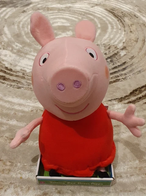 PEPPA PIG 27CM Talking Plush Red Dress £17.99 - PicClick UK