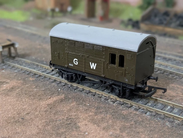 HORNBY R123 GW Gwr Brown Horse Box Wagon 505 £12.00 - PicClick UK