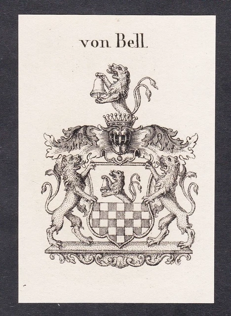 VON BELL WAPPEN coat of arms Kupferstich 1820 EUR 11,99 - PicClick DE