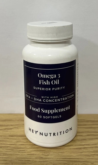 HEY NUTRITION PURE Omega-3 Fish Oil 2000Mg with Vitamin E - High EPA ...