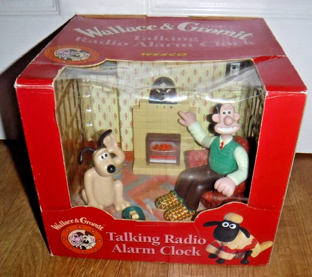 WALLACE AND GROMIT Talking FM Radio Alarm Clock Wesco 1990's ...