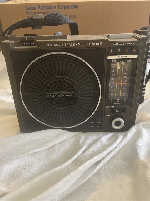 GENERAL ELECTRIC FM/AM Radio 8 Track Player 3-5507C Tested WORKS $75.00 ...