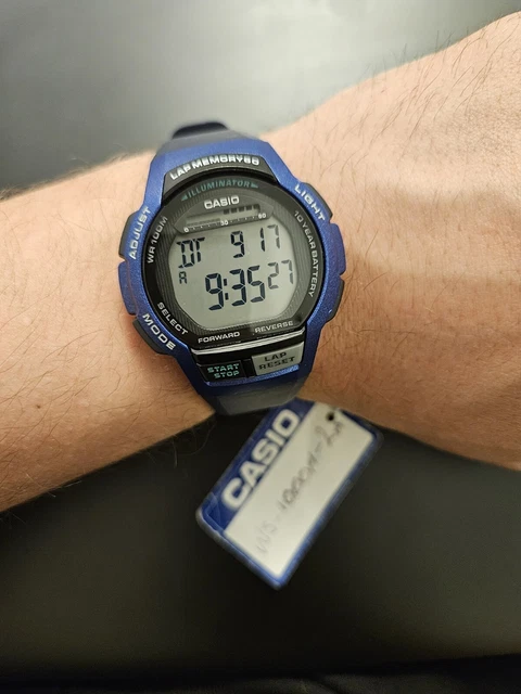 BRAND NEW CASIO WS-1000H (3468) Illuminator Lap Memory 60 100M WR 10yr ...