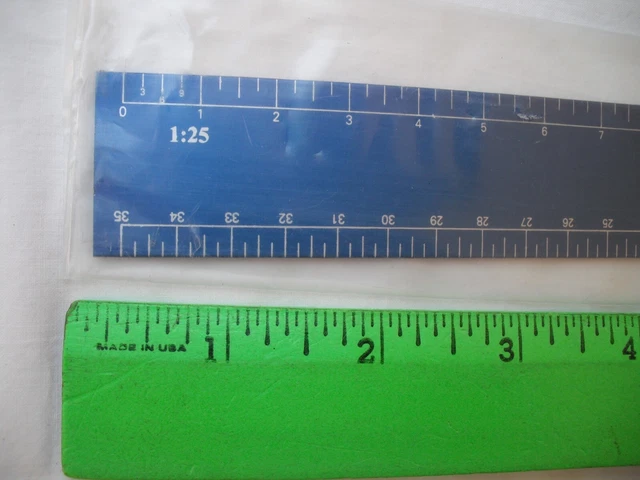 EXCEL 55779 DELUXE Scale Model Reference Ruler, Rule, 1:72 1:48, 1/35 1 ...