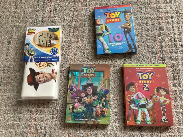 TOY STORY 1+2+3 Dvds Brand New Special Edition Anniversary + Stickon ...