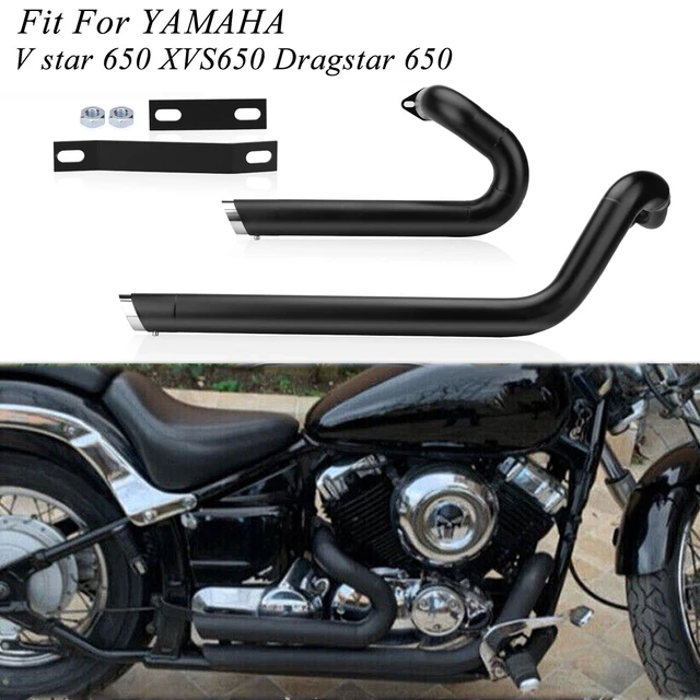 SHORTSHOTS STAGGERED EXHAUST Pipes For Yamaha V star 650 XVS650 ...