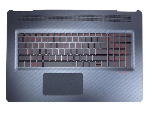 HP OMEN 17-W Laptop Backlit Keyboard Palmrest Touchpad Assembly Black ...