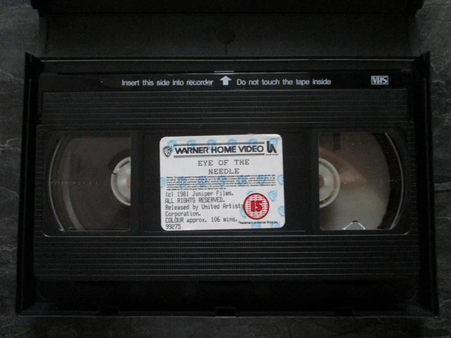 EYE OF THE Needle Vhs Big Box Vhs Ex Rental Vhs Pre Cert Vhs Original ...