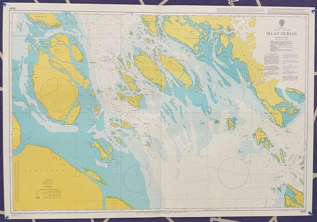 ADMIRALTY 3948 INDONESIA SUMATERA EAST COAST SELAT DURIAN Map Chart ...