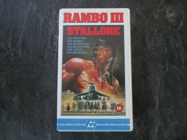 RAMBO III VHS Guild Vhs Big Box Vhs Ex Rental Vhs Pre Cert Vhs Rambo 3 ...