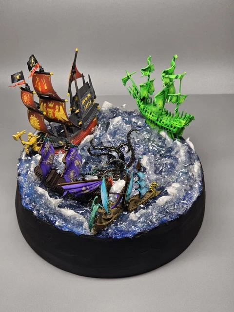 WARHAMMER FANTASY DREADFLEET Whirlpool (Empire, Elves) Diorama PRO ...