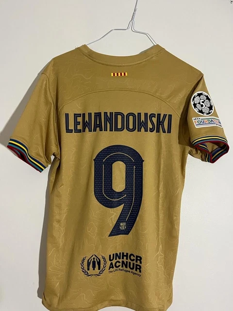FC BARCELONA 2022/2023 away shirt - Lewandowski #9 - champions league patch EUR 65,48 - PicClick FR