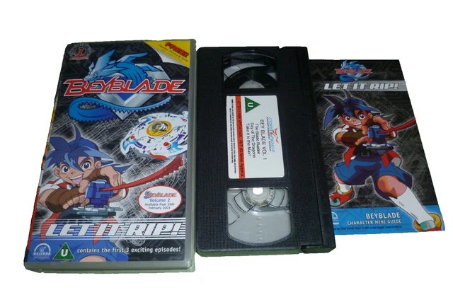 BEYBLADE - VHS Video Tape LET IT RIP VOL 1 PLUS CHRCTER MINI GUIDE £13. ...