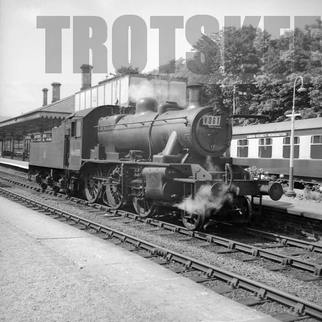 LARGER NEGATIVE BR British Railways Steam Loco 46488 Class 2MT Keswick ...